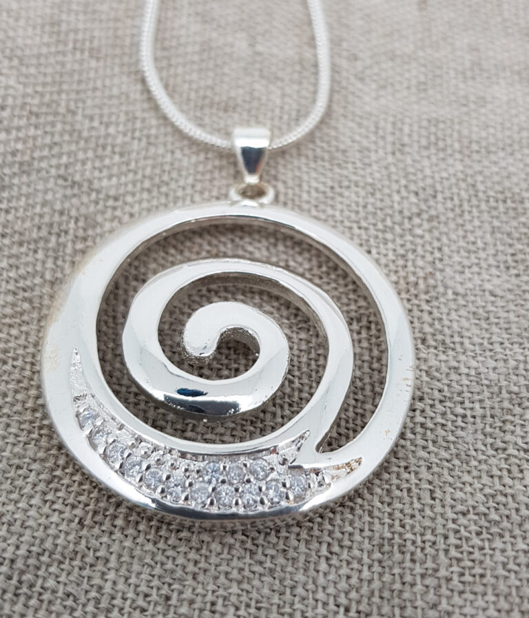 Halskette u. Ohrhänger "Spirale" - Spiralen Shop